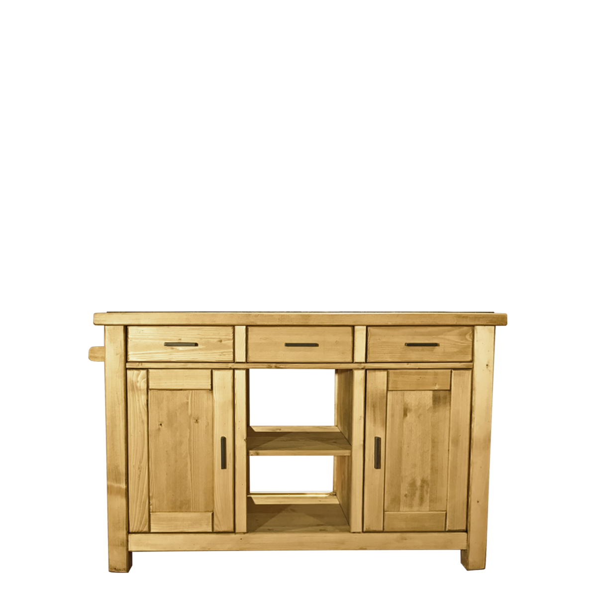 Billot contemporain en bois massif & marbre | meublespin.fr
