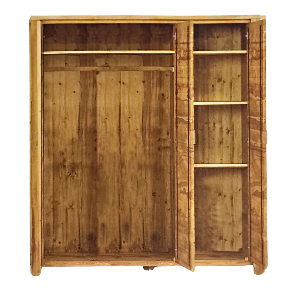 Armoire contemporaine 3 portes en Bois massif | Livraison rapide
