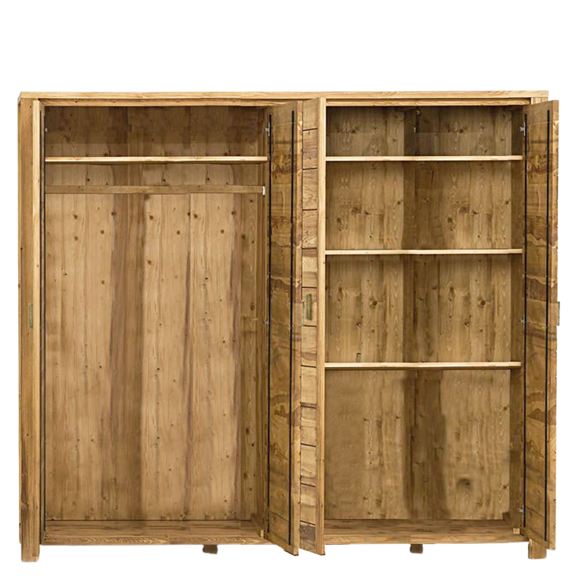 Armoire Dressing Montana 4 portes en Bois massif | meublespin.fr